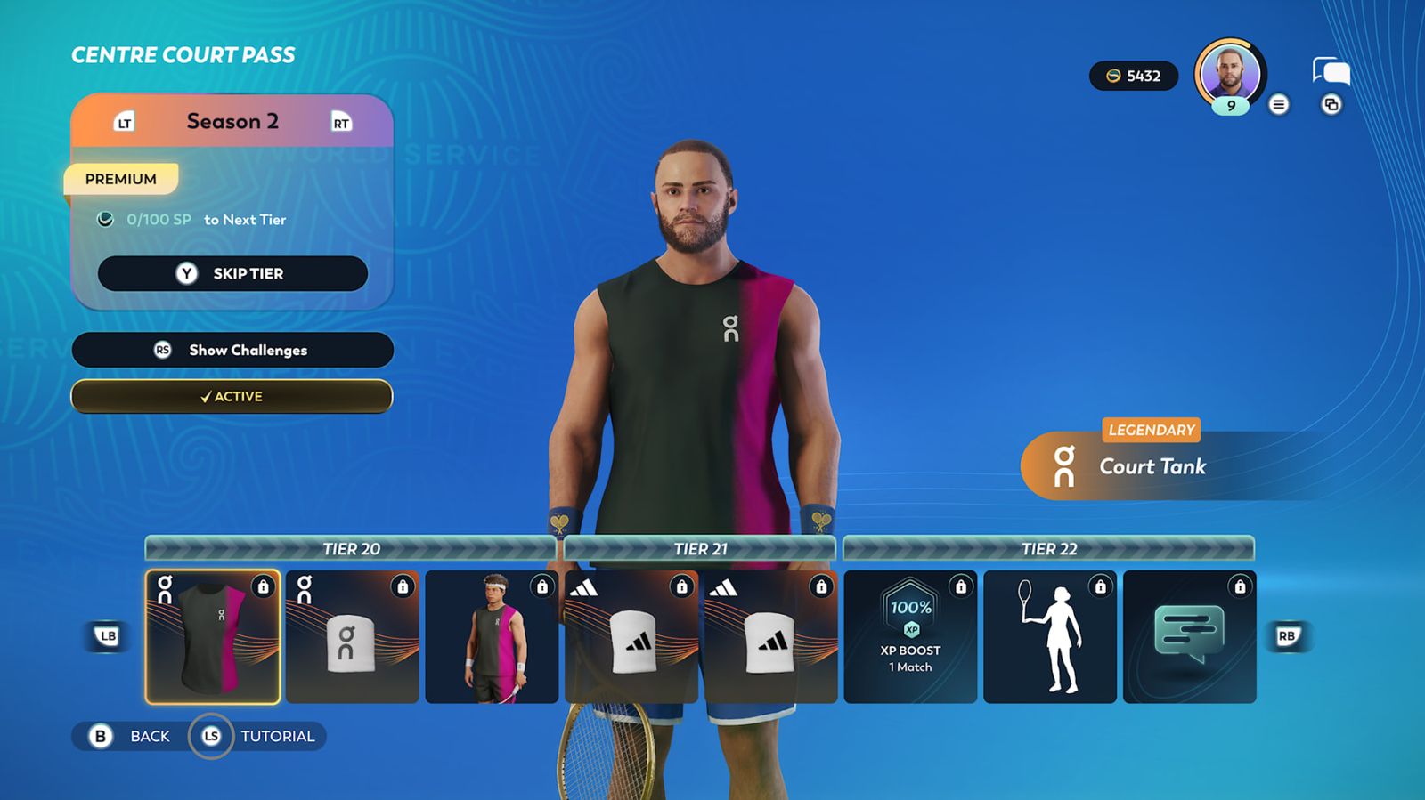 Topspin 2k25 Centre Court Pass Season 2 Rewards
