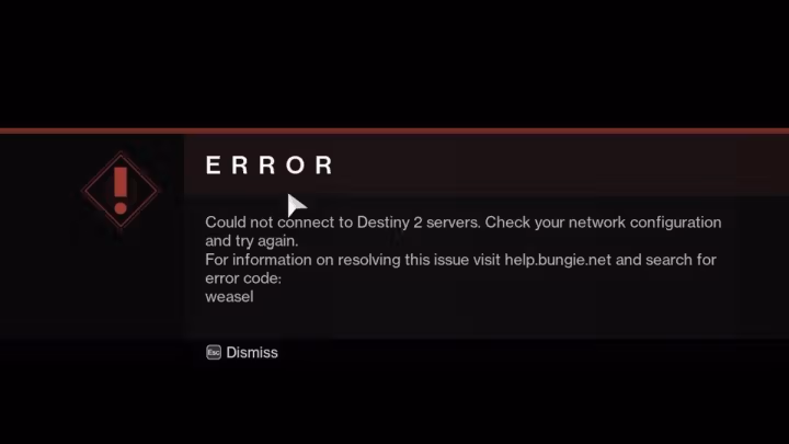 Destiny 2 error code Weasel: How to fix Destiny 2 error code Weasel: How to fix